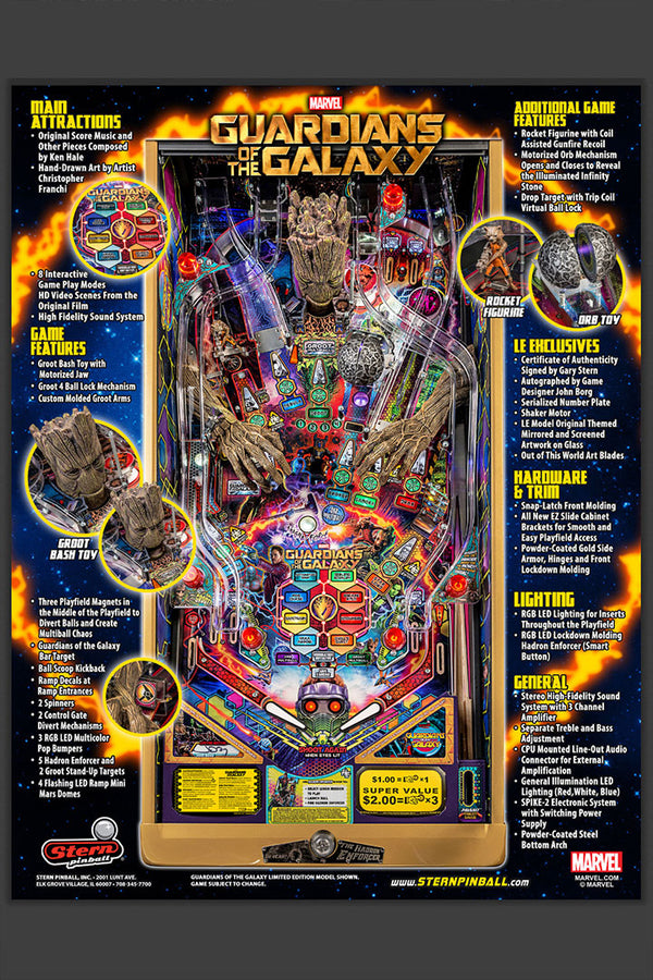 Pinball Guardians Of The Galaxy by Stern *Premium Edition ...